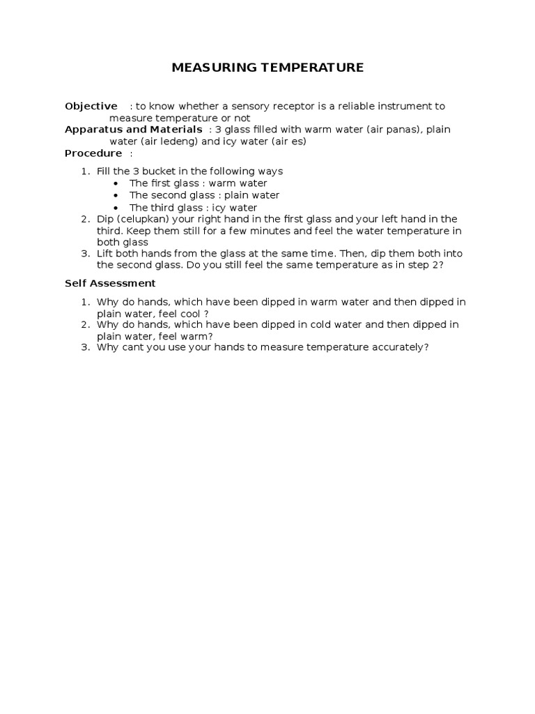 Measuring Temperature | PDF