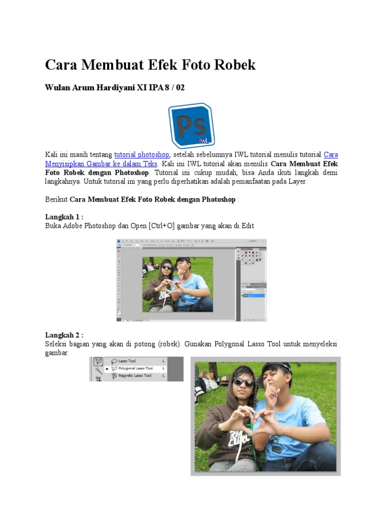 Cara Membuat Efek Foto Robek | PDF