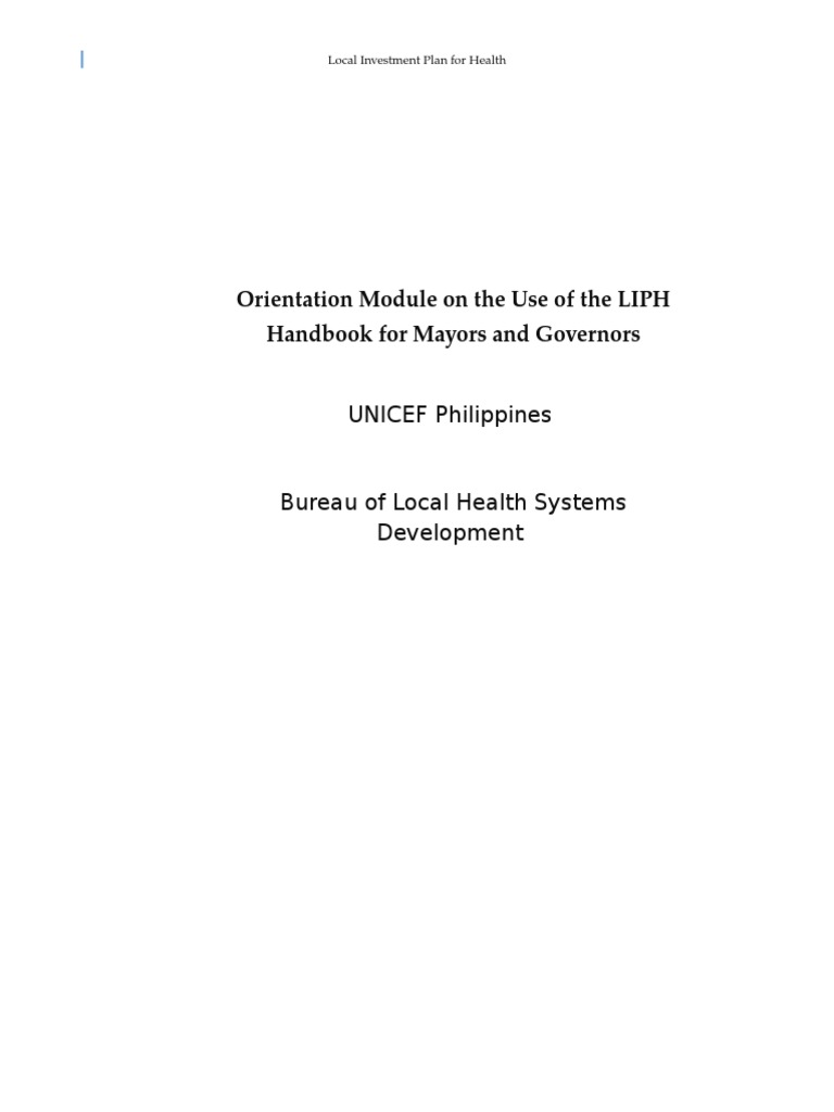 Liph.20160621-1-Hour LIPH Orientation Module V1 For LCEs | PDF ...