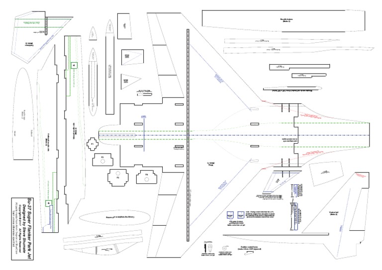 Su-37 Plans PT1 A0 | PDF | Composite Material | Manmade Materials