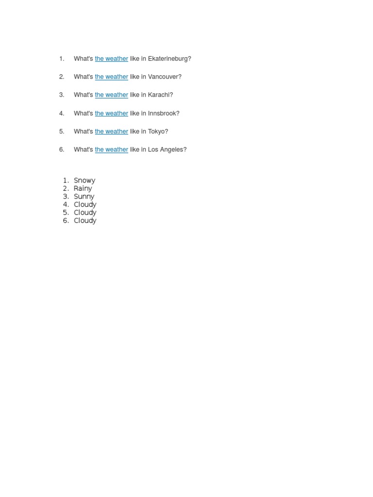 English Weather | PDF