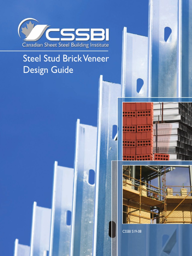 Steel Stud Brick Veneer Design Guide | PDF | Building Insulation | Wall