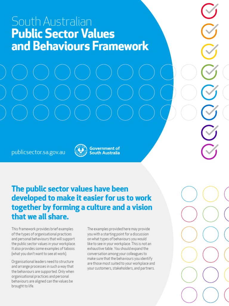 South Australian Public Sector Values and Behaviours Framework | PDF ...