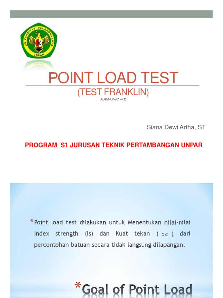 Point Load Test PDF | PDF