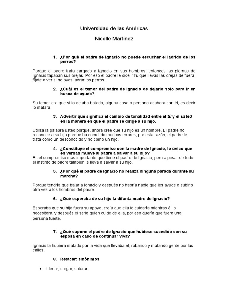 Cuestionario No Oyes Ladrar Los Perros | PDF | Novela negra, policíaca ...