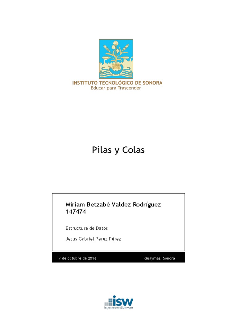 Pilas y Colas en Java: Estructuras Básicas | PDF | Cola (tipo de datos ...