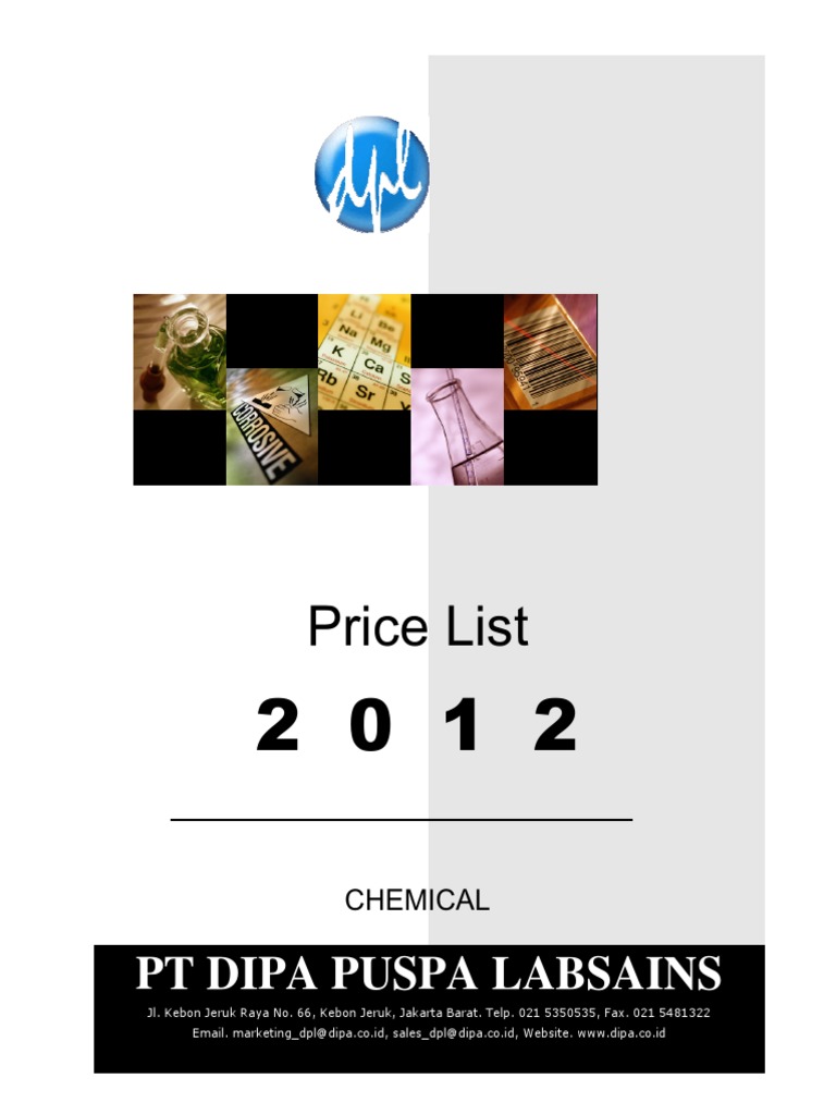 PT DIPA PUSPA LABSAINS Price List 2012 Chemicals | PDF | Sodium | Chlorine