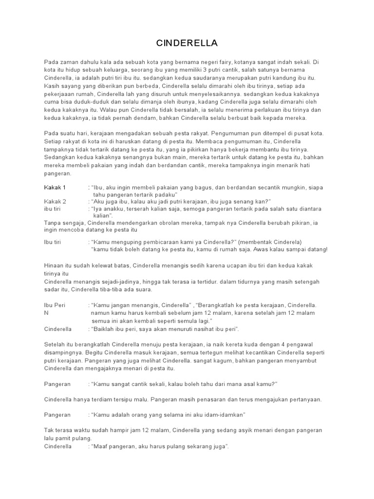 Dialog Cinderella | PDF