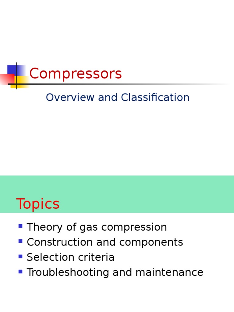 Compressor Types and Functions Guide | PDF | Computers | Technology ...