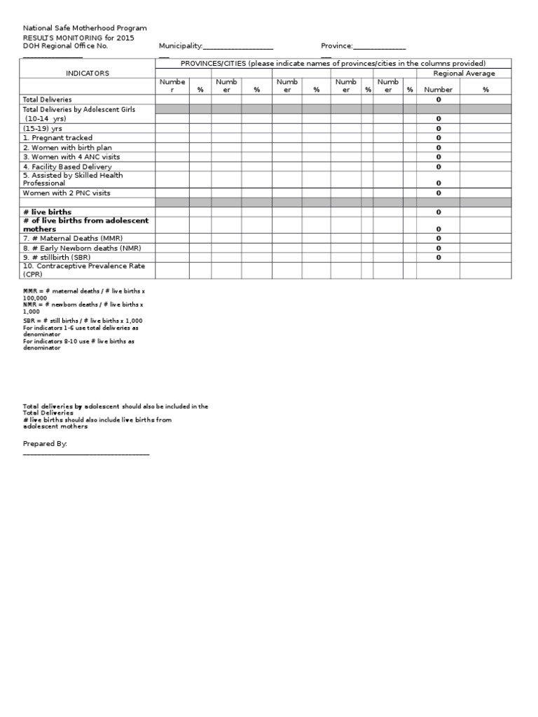 National Safe Motherhood Program | PDF