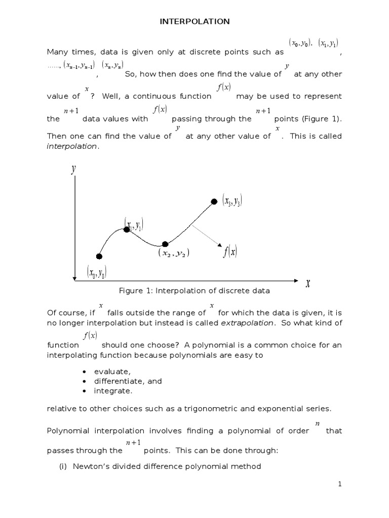 Chapter 8 Interpolation Pdf Interpolation Spline Mathematics