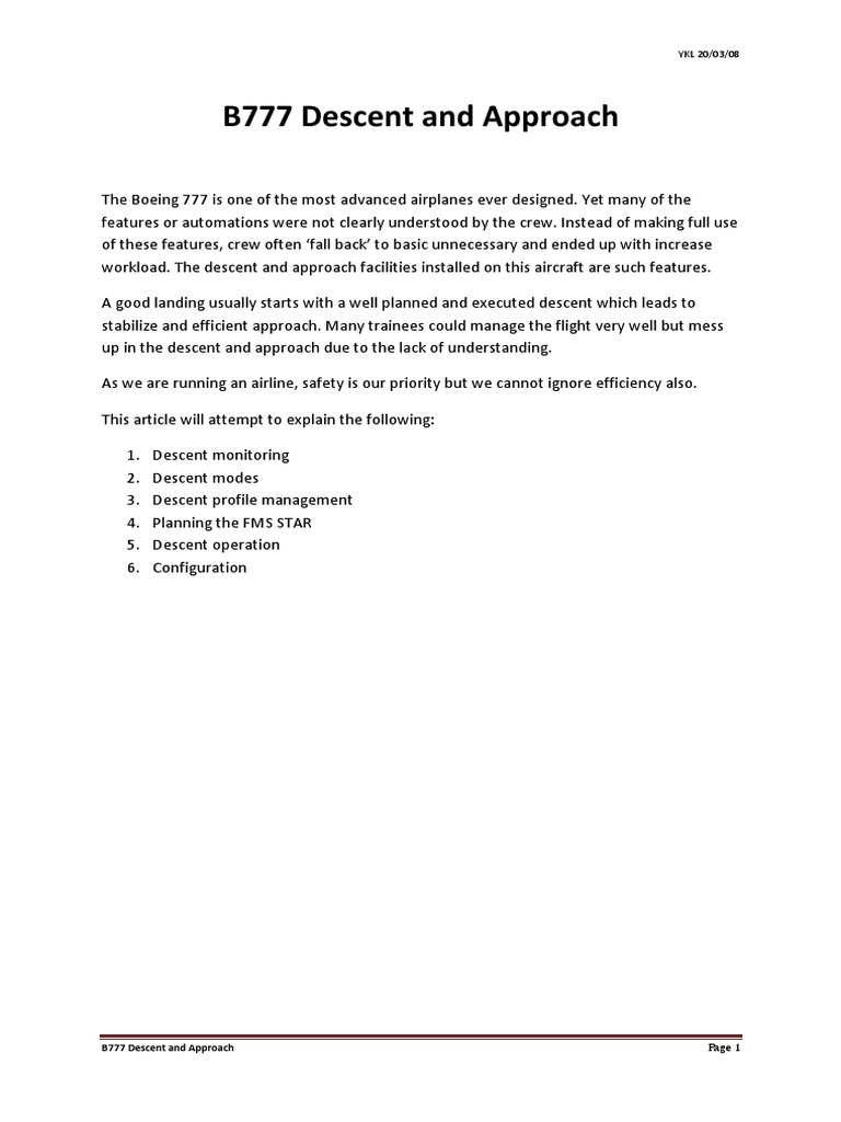 B777 PDF | PDF | Air Traffic Control | Instrument Flight Rules