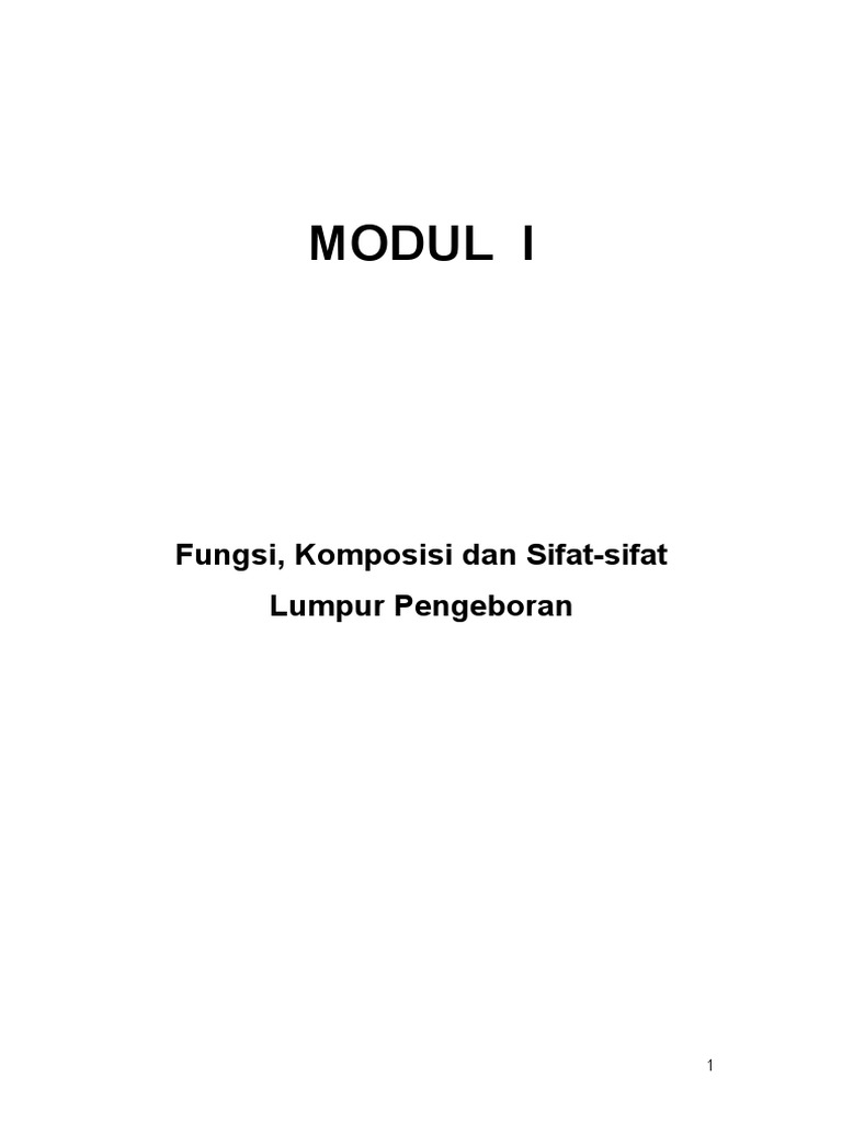 Sifat-Sifat Lumpur Pemboran Dan Komposisinya | PDF