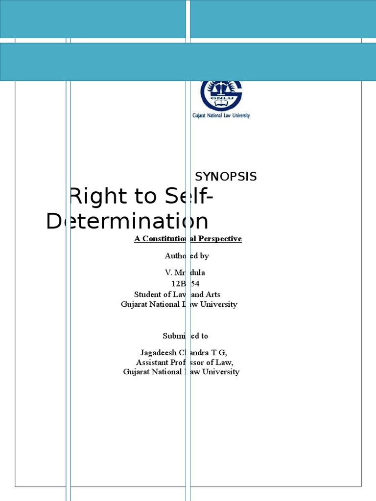 Right To Self Determination | PDF | Self Determination | Right Wing ...