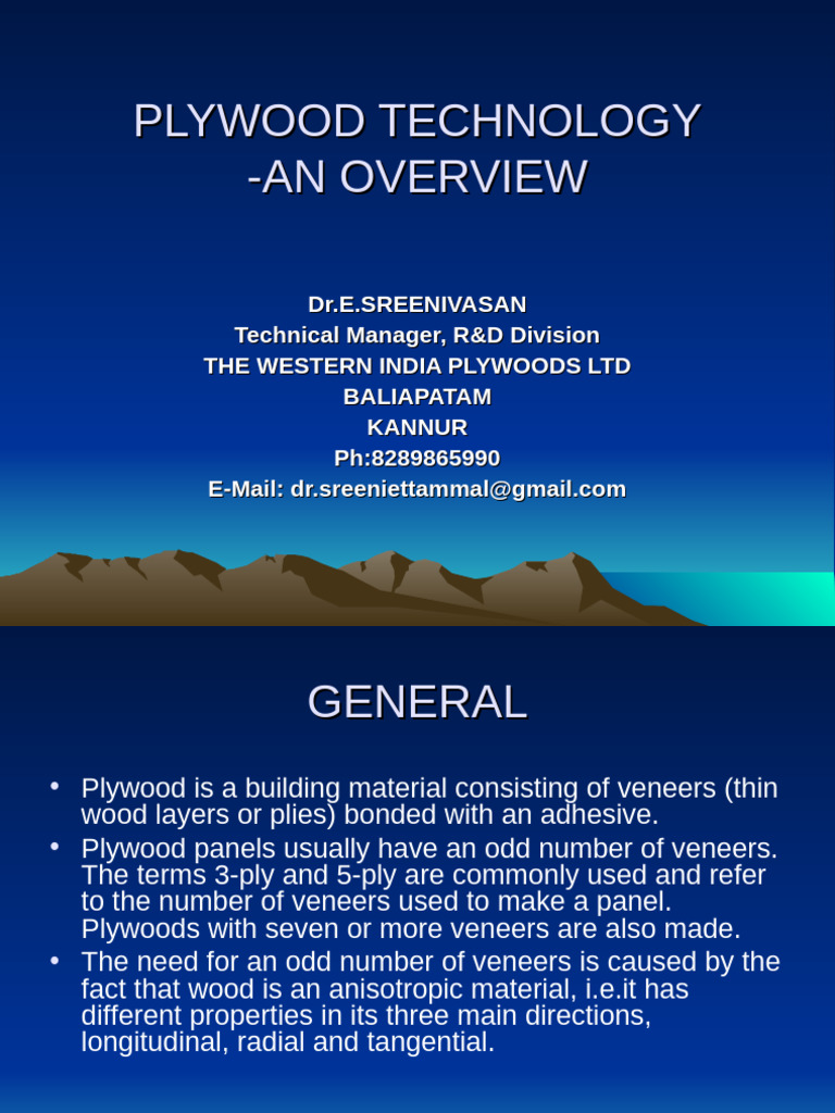 Plywood Technology | PDF | Plywood | Wood Veneer
