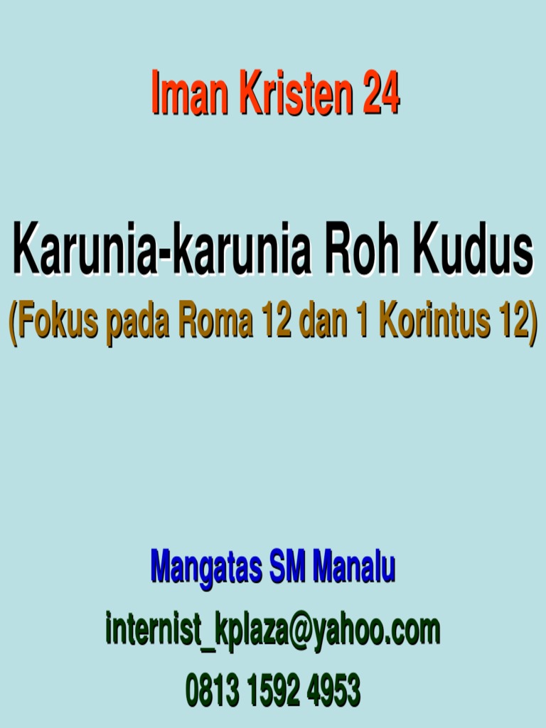 24.karunia Karunia Roh Kudus | PDF