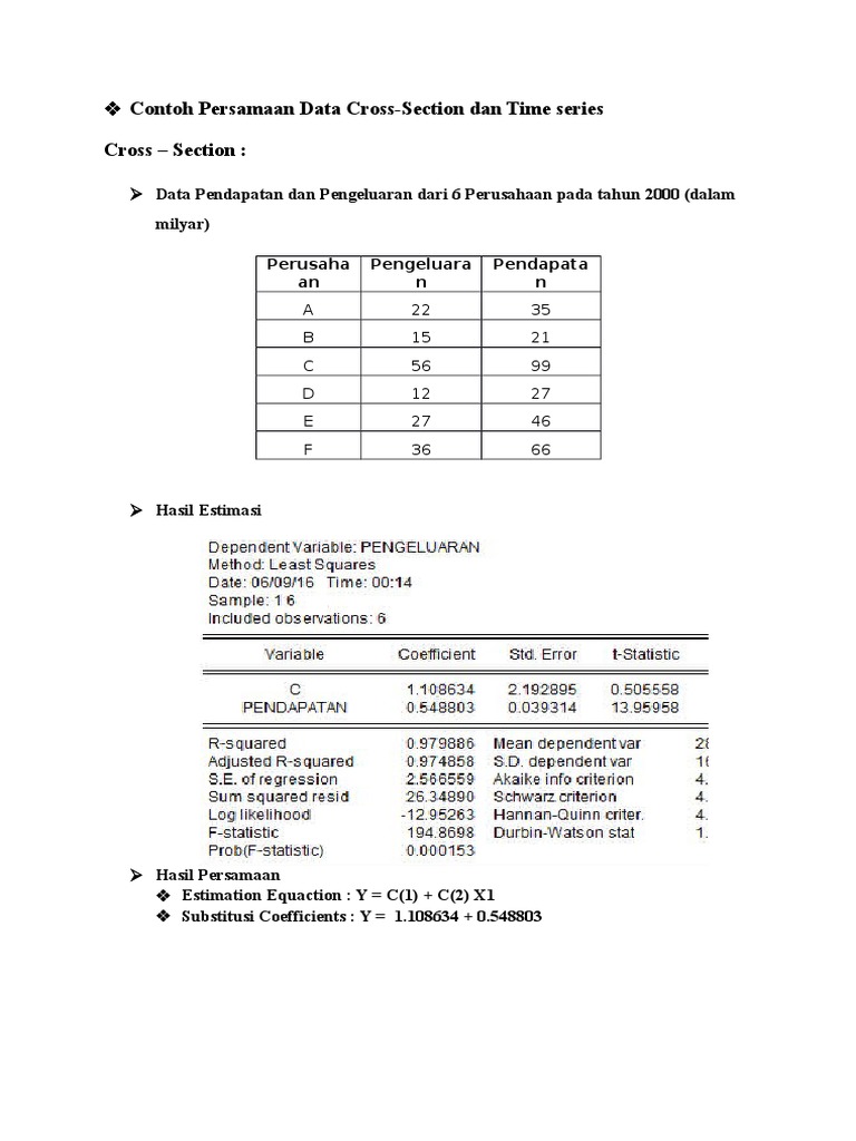 Persamaan Data Time Series | PDF
