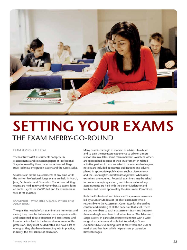 Vital Setting The Aca Exams | PDF | Test (Assessment) | Educational ...