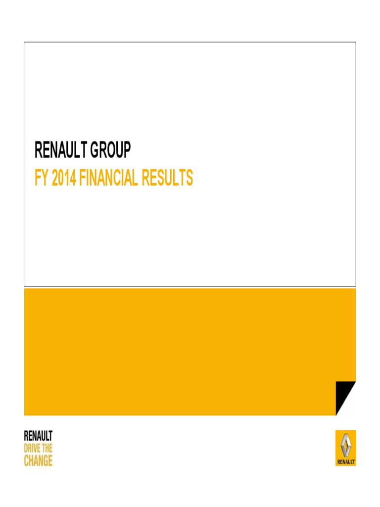 Fy Renault Presentation 2014 | PDF | Renault | Revenue