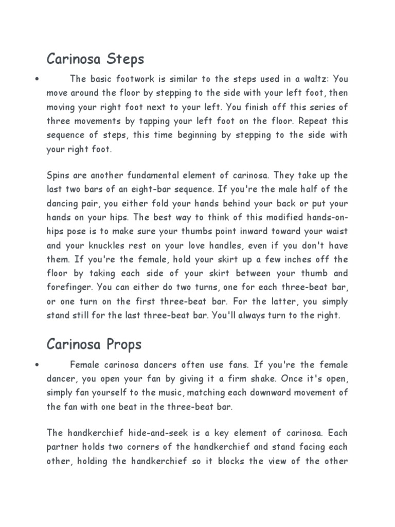 Carinosa Steps | Performing Arts | Dances