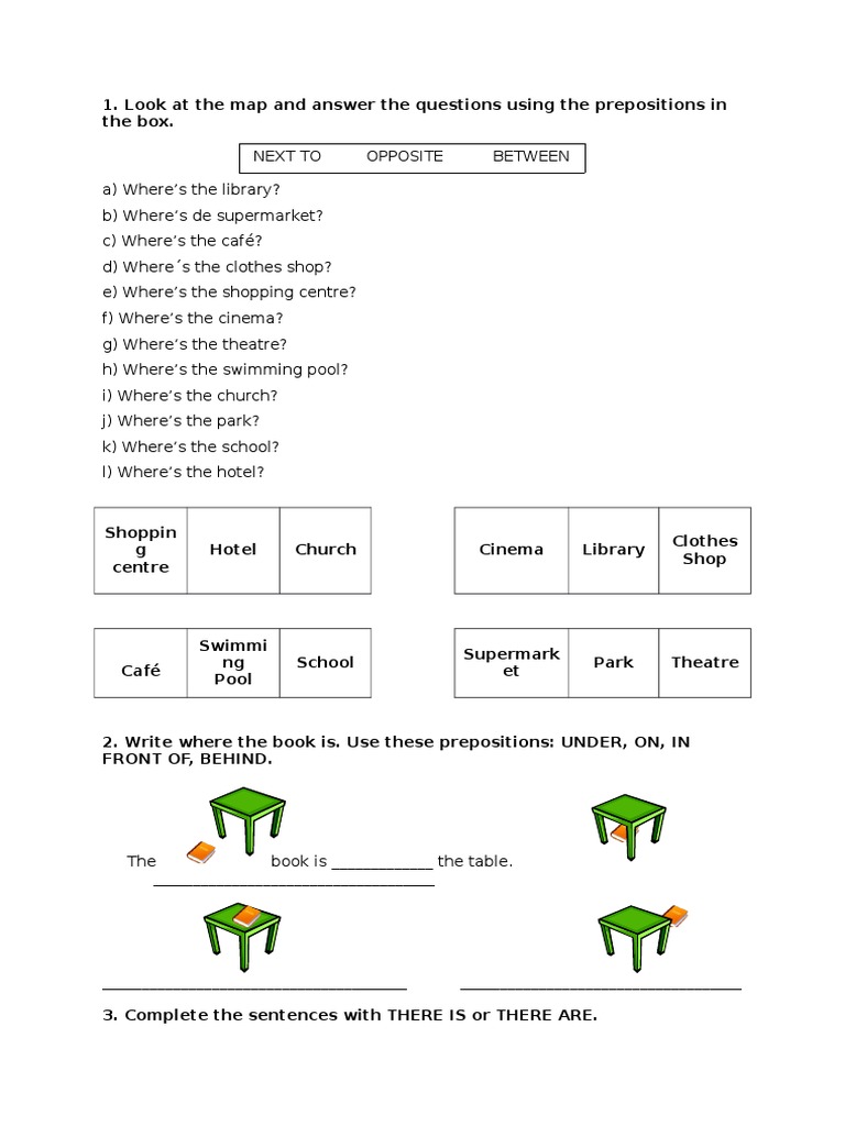 There Is - Are Prepositions Place | PDF
