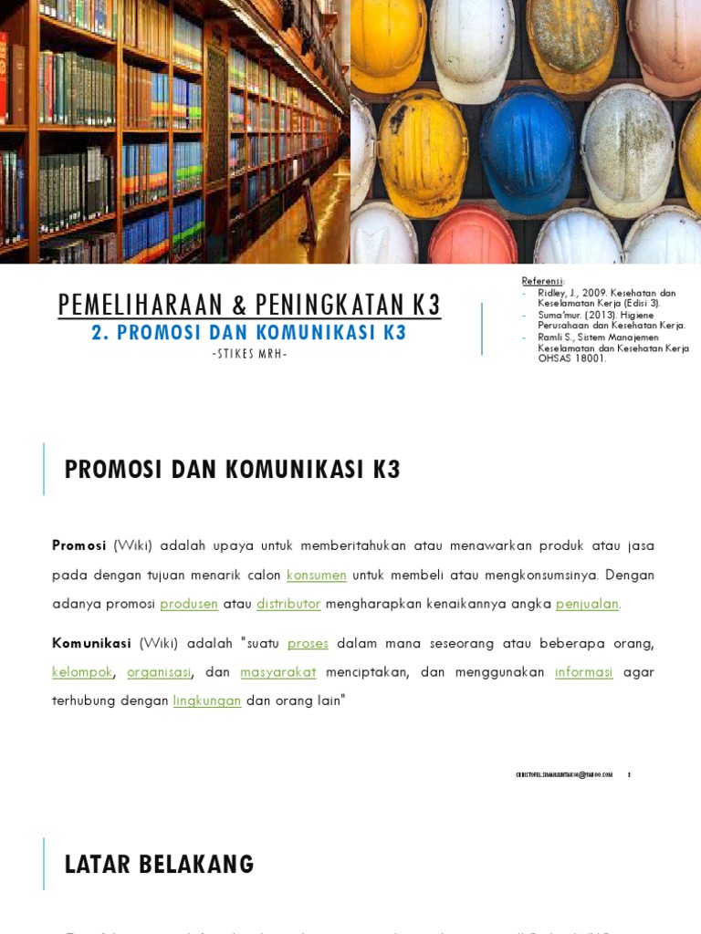 Promosi Dan Komunikasi K3 | PDF
