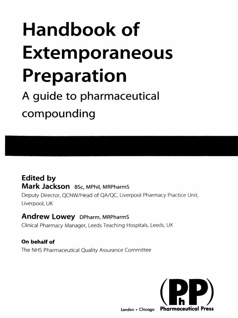 Extemporaneous Compounding Guide | PDF | Chemical Compounds ...