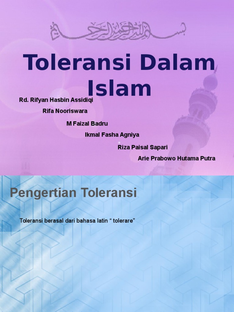 Toleransi Dalam Islam | PDF | Ilmu Sosial | Hukum