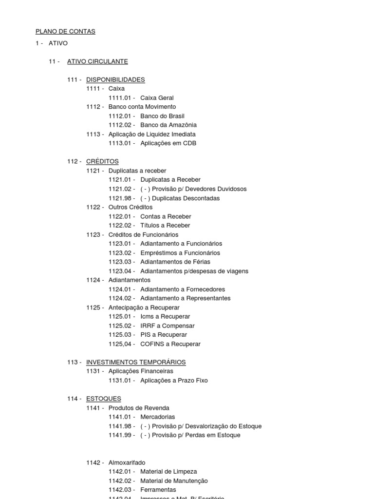 Estrutura do Plano de Contas Contábil | PDF | Lucro (economia) | Receita