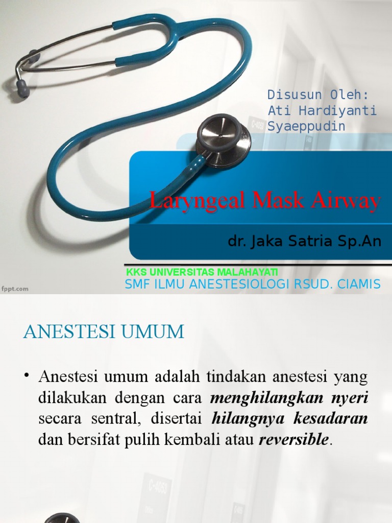 Laryngeal Mask Airway | PDF | Griya & Taman | Sains & Matematika