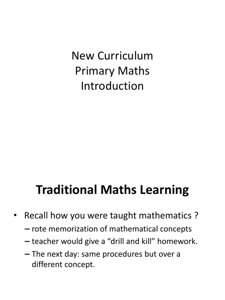 Innovative Primary Maths Curriculum Guide | PDF | Educational ...