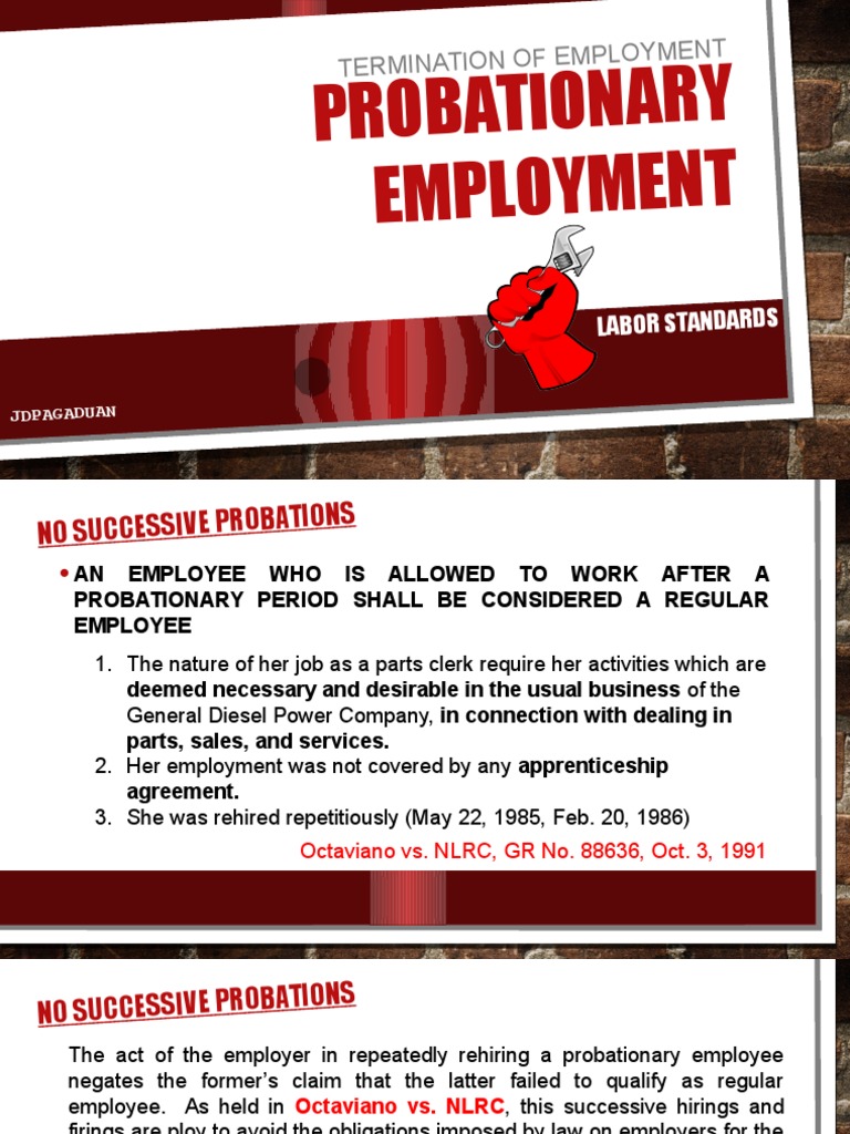 Probationary Employment | PDF | Employment | Labour Law