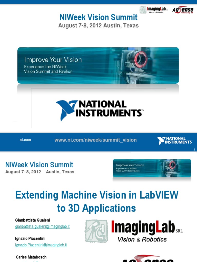 3D Vision in LabVIEW for Engineers | PDF | Image Scanner | Pixel