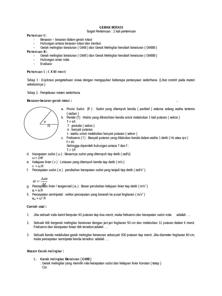 Gerak Rotasi | PDF