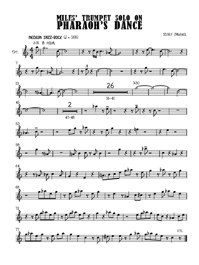 Pharaoh's Dance Trumpet Solo