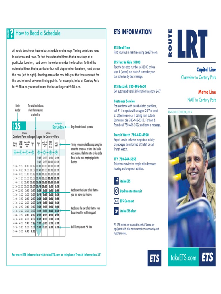 How To Read A Schedule: For More ETS | PDF | Subterranea (Geography ...