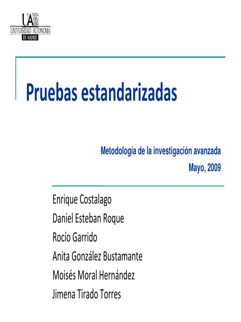 Pruebas Estandarizadas PDF | PDF