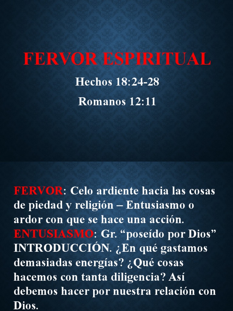 Fervor Espiritual en la Vida Cristiana | PDF | Salud y bienestar