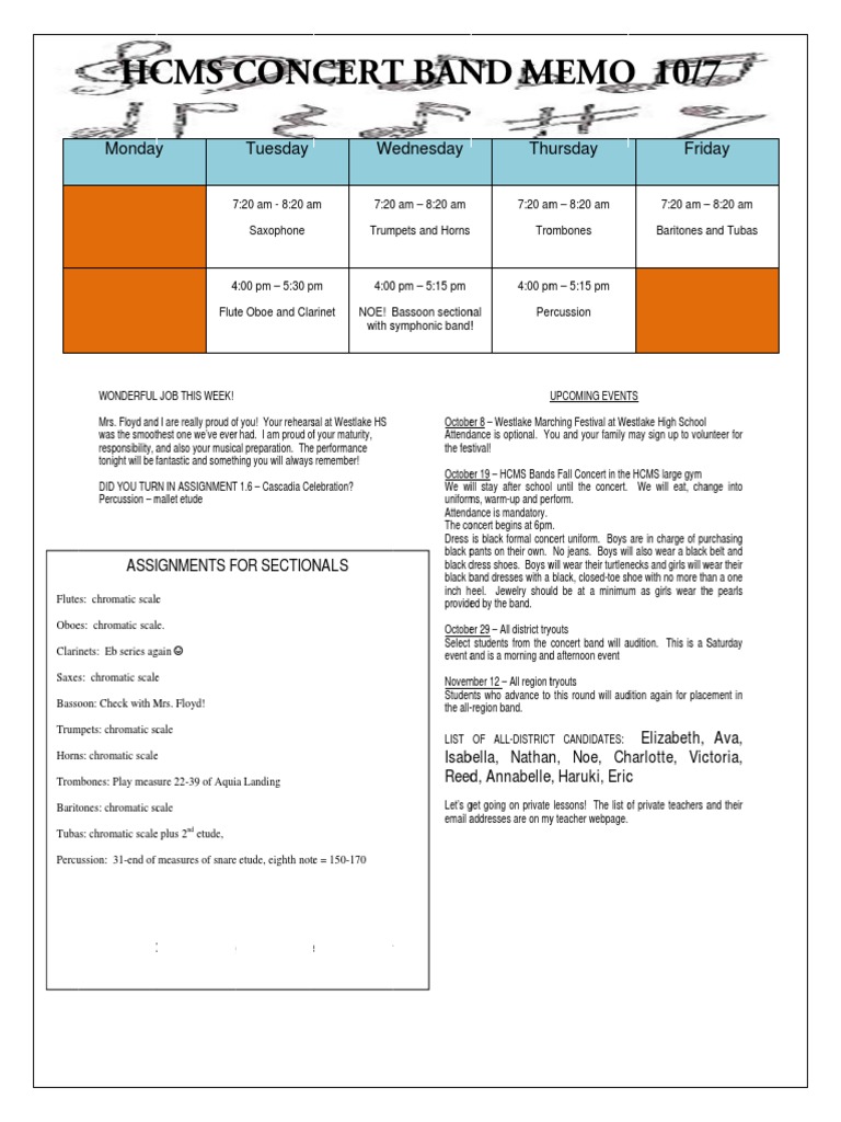 Band Memo 10-7 | PDF
