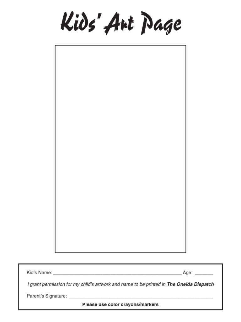 Kids' Art Page | PDF