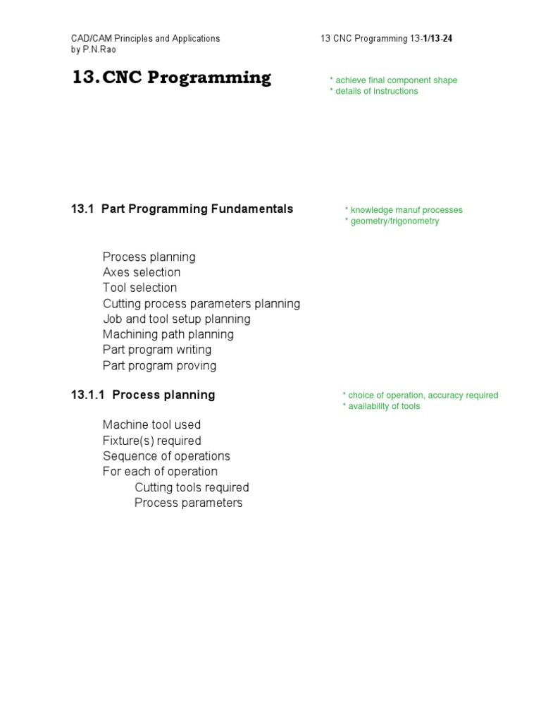 CNC Mill Programming | PDF | Numerical Control | Machining