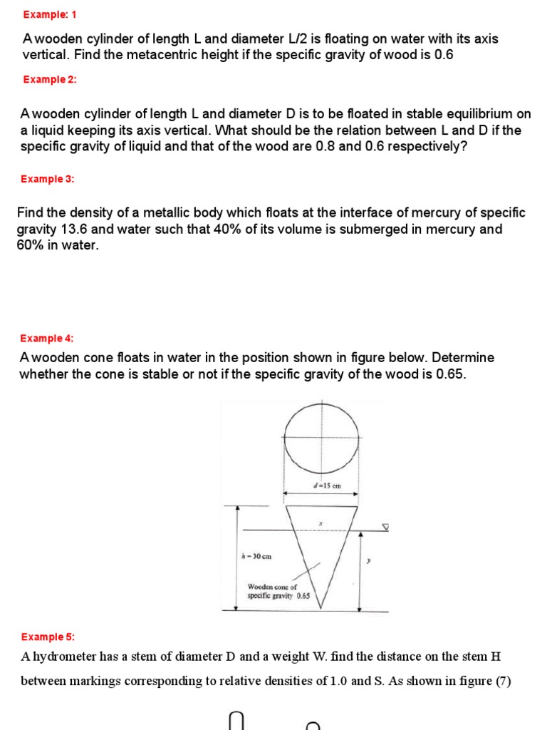 Bouyancy Examples | PDF | Buoyancy | Density