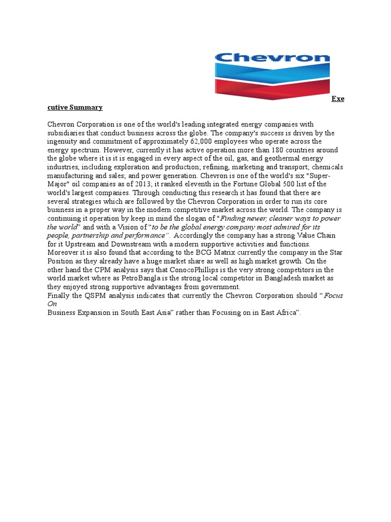 Final Report,,,Chevron | PDF | Chevron Corporation | Gas To Liquids