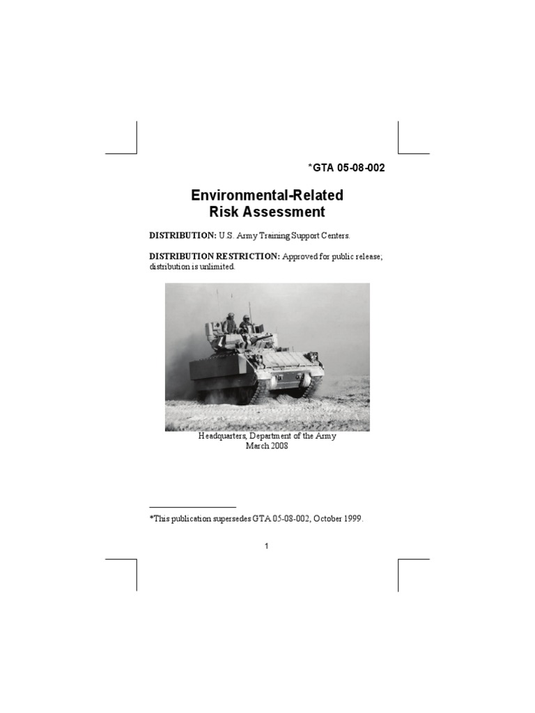Army Environmental Risk Assessment | PDF | Risk | Risk Management