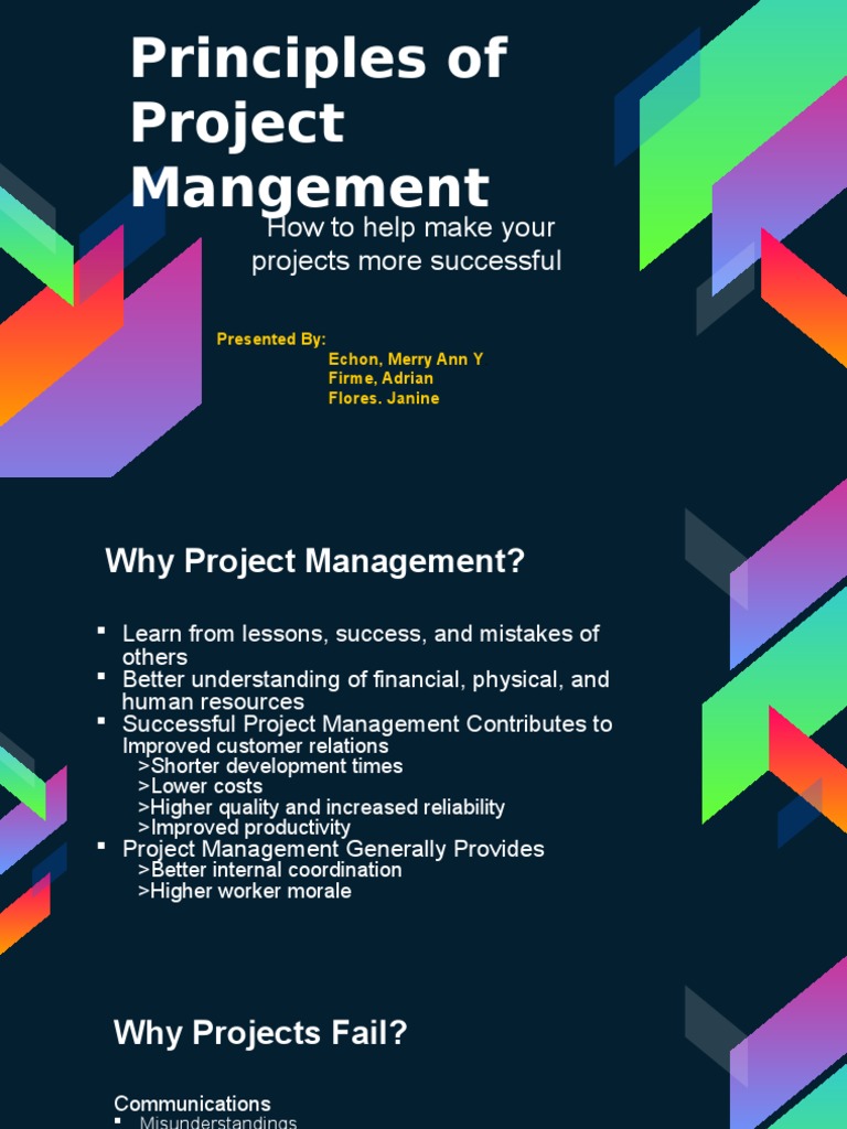 Principles of Project Management | PDF | Project Management | Risk