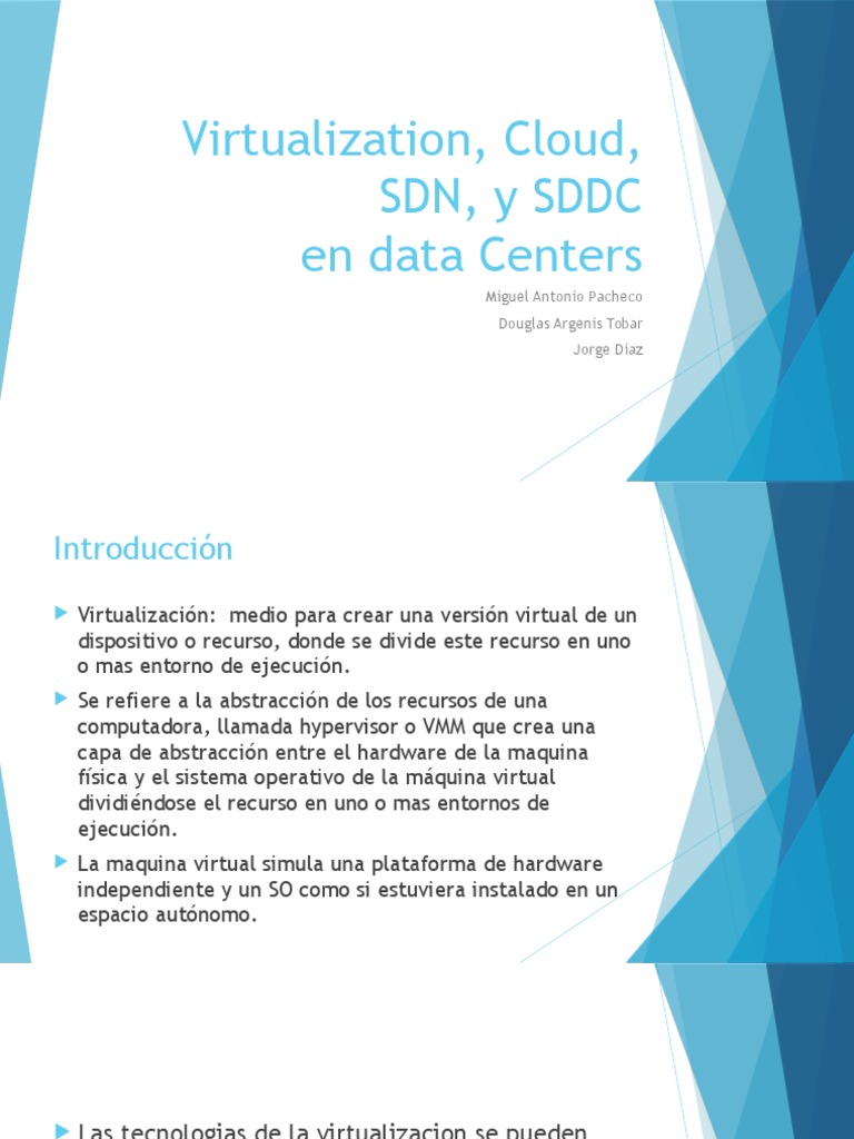 Virtualization, Cloud, SDN, y SDDC | PDF | Máquina virtual | Equipo de oficina