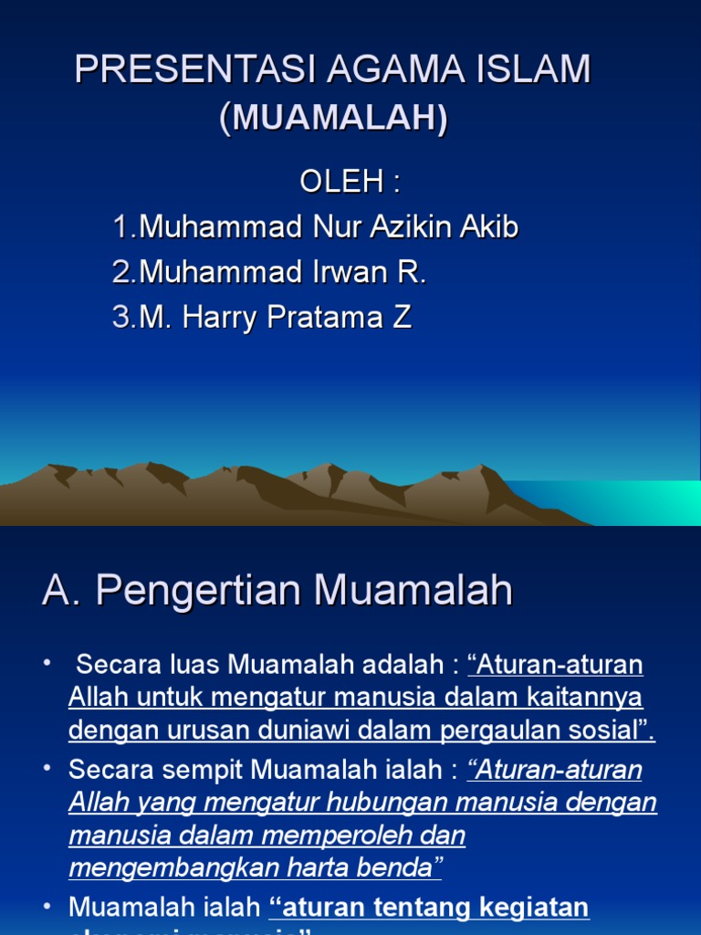 Presentasi Muamalah | PDF