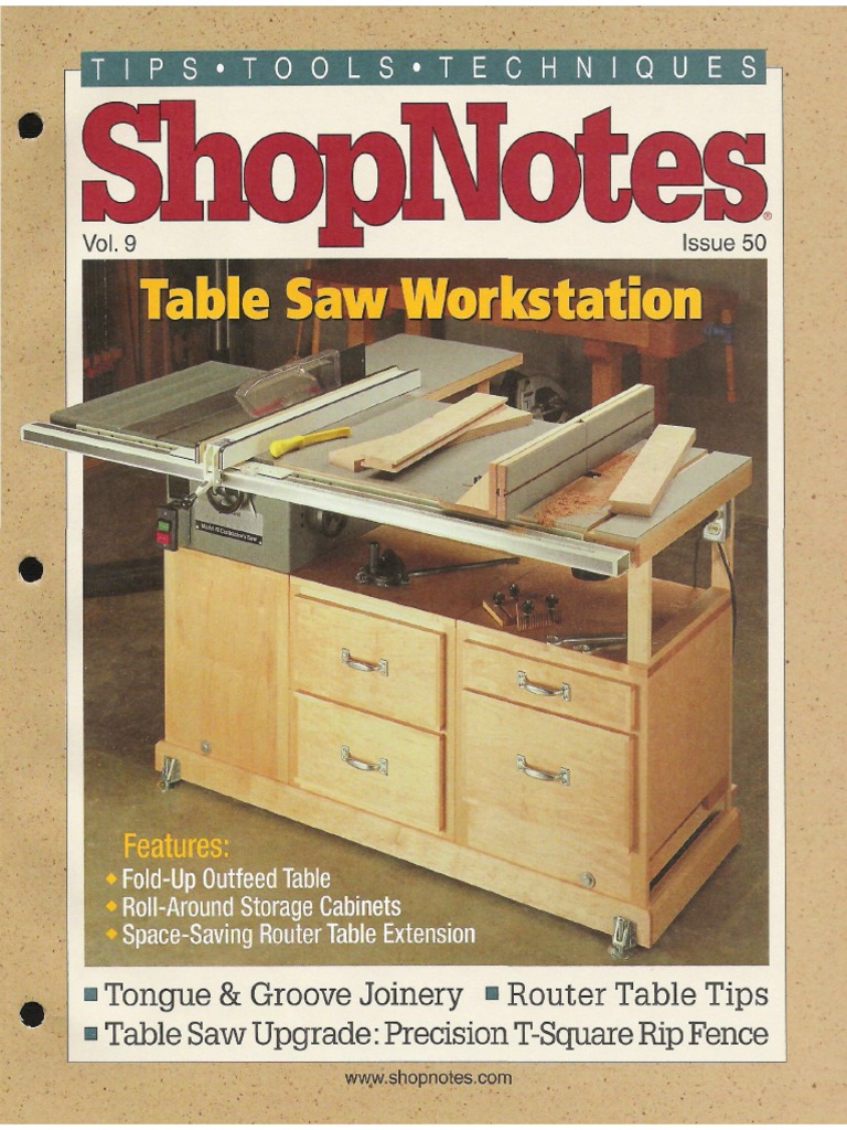 ShopNotes #50 (Vol. 09) - Table Saw Workstation PDF | PDF | Screw ...