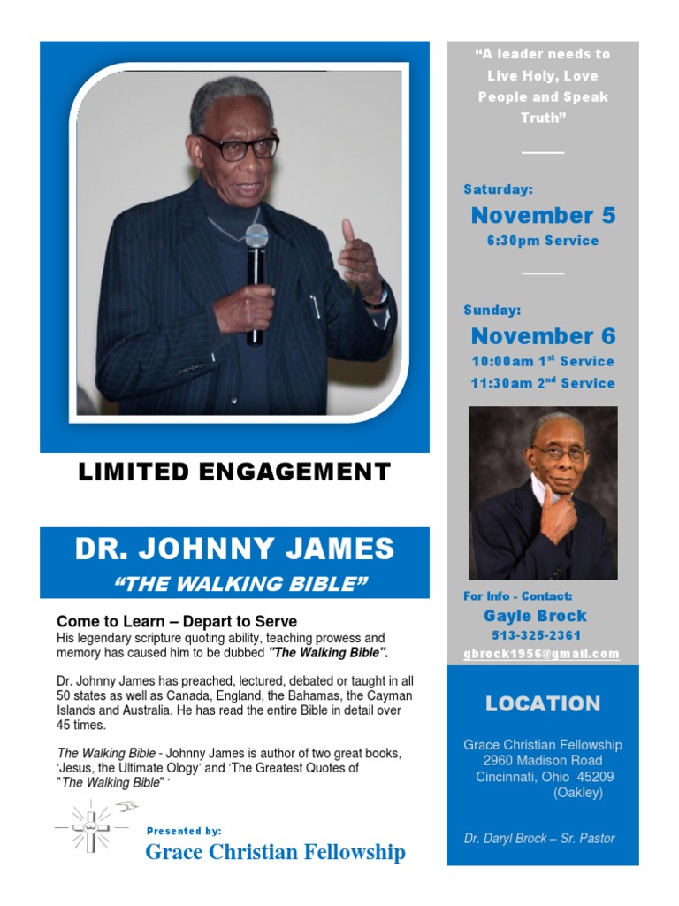 Dr. Johnny James: The Walking Bible | PDF | Religion & Spirituality