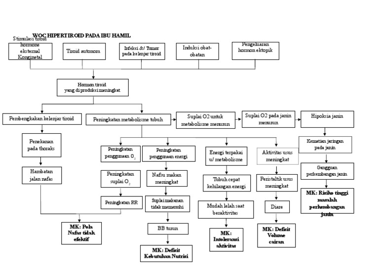 WOC Hipertiroid Ibu Hamil | PDF | Kesehatan Holistik